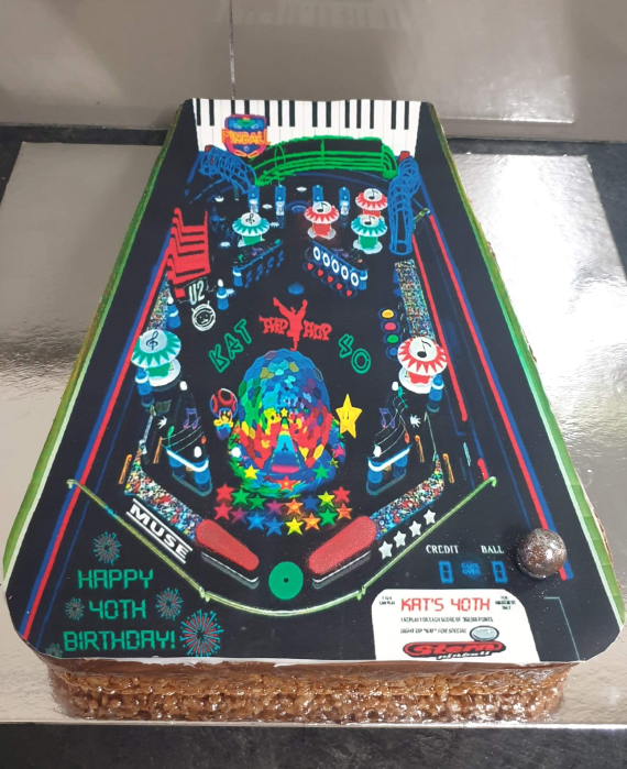 homemade pinball cake | AUSRETROGAMER
